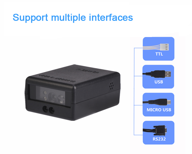 2d image CMOS mini usb barcode scanner module to scan qr screen bar ...