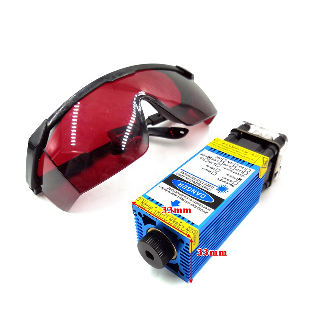 5500mw 2500mw 15000mw 33mm adjustable Blue Laser Module CNC Laser ...