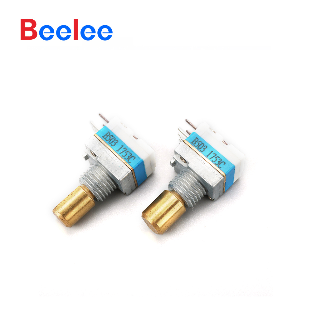 Beelee 9.5mm rotary potentiometer 10V 50V waterproof pcb mount single ...