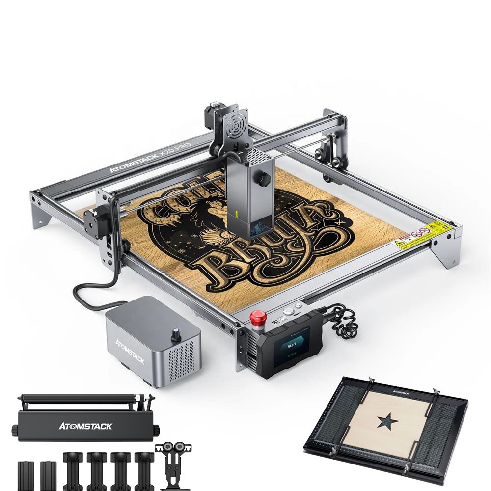 X20 S20 PRO 130W Desktop DIY Printer Quad Core Laser Module CNC Router ...