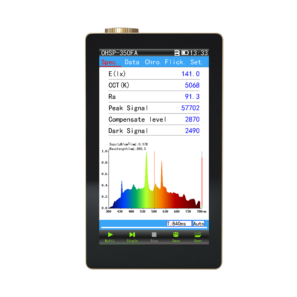 OHSP350FA Optical test instrument Portable Flicker spectrometer nir ...