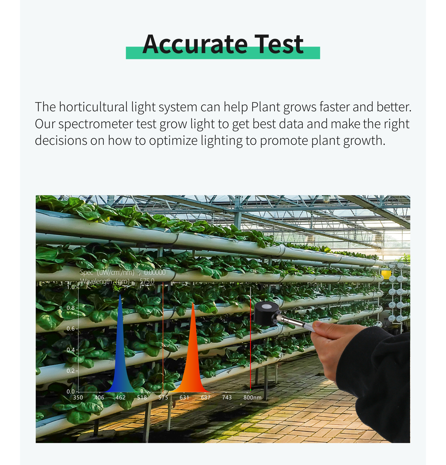 Portable Spectrometer PPFD (umol/m2/s) PAR (mW/cm2) Meter with ...