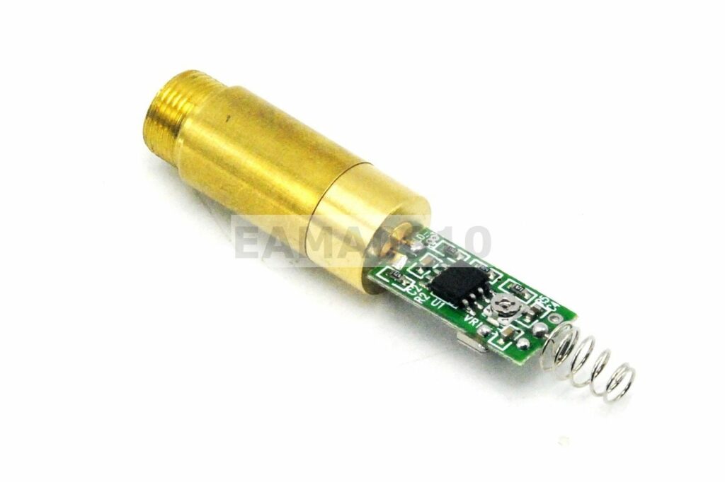 INDUSTRIAL/LAB 3VDC 532nm 5mW Green Laser Diode Module w/ Driver PCB ...