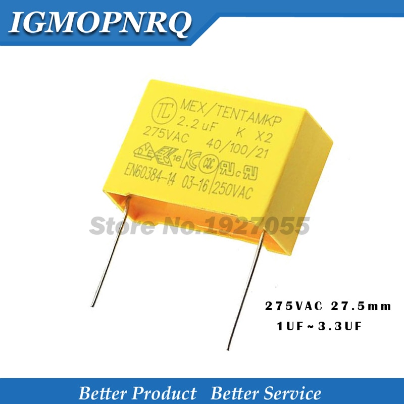 Audio Grade Capacitors 27.5mm 2x WIMA MP3-X2 Capacitors - 1uF 275VAC ...