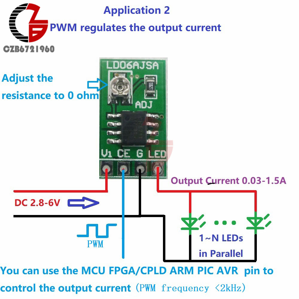 DC 2.V-6V LED Driver Module 30-1500mA Constant Current 3.3V 3.7V 5V PWM ... DC 2.V-6V LED Driver Module 30-1500mA Constant Current 3.3V 3.7V 5V PWM ...